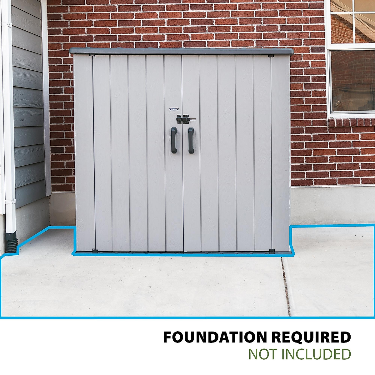 Lifetime Outdoor Utility Storage Shed with Double Wall Steel-Reinforced Construction, 6.3 x 3.6 FT