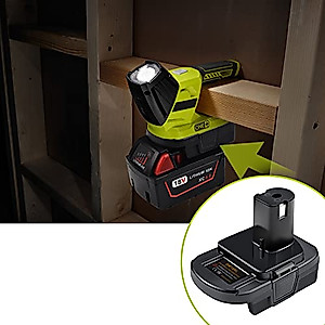 Rocivic DM18RL Battery Adapter for Dewalt to Ryobi Battery, for 18V Battery Convert to Ryobi 18V Battery, Compatible with Ryobi 18V Tools