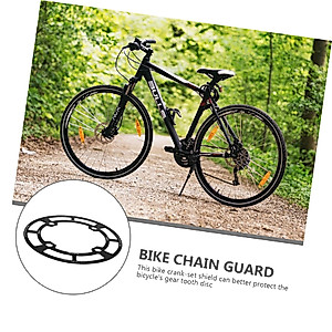 INOOMP Wheel Crankset Cover Cycling Chainring Sprocket Anti-Collision crankset Chain Link Bike Chainring Guard Plate Bike crankset Shield Chainring Single Speed Safety Aluminum Alloy