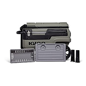 Igloo 70 Qt Premium Trailmate Wheeled Rolling Cooler, Olive Green