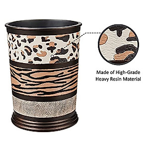 Popular Bath Waste Basket, Jezella Collection, Animal Print