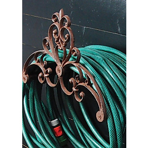 Esschert Design USA TG121 Cast Iron Wall Mount Hose Holder