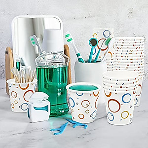 Unves 600 Pack Disposable 3 oz Paper Cups, Small Bathroom Cups Colorful Mouthwash Cups Paper Coffee Cups Cold Beverage Drinking Cup for Picnic, Barbecue, Party, Travel and Event