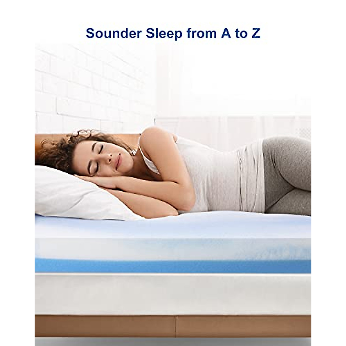 BedStory [Firm But Still Hugs You] 4 Inch Memory Foam Mattress Topper Queen, Gel Swirl Foam Bed Toppers Ventilated Mattress Pad for Pressure Relieving