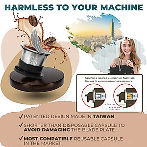 SEAL POD Reusable Nespresso Capsules - Stainless Steel Refillable Pods for Nespresso Machines (5 Pods, 120 Lids)