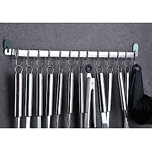 Berglander Kitchen Utensils Set 38 Pieces, Stainless Steel Cooking Utensils Set, Kitchen Gadgets Cookware, Kitchen Tool Set with Utensil Holder Rack And Hooks For Hanging Dishwasher Safe