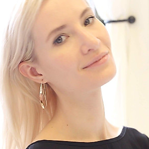 Gold Drop Earrings for Women - Gold Long Earrings for Women, Gold Teardrop Earrings for Women, 14k Gold Plated Tear Drop Earrings, Gold Dangle Earrings for Women, Gold Threader Earrings for Women