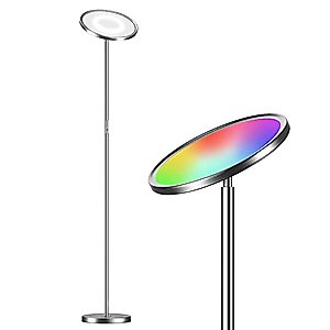 LEPOWER LED Bright Floor Lamp, Smart Floor Lamp, Torchiere Standing Lamp for Living Room, Bedroom, Office, Touch Dimmable Compatible with Alexa, Google Home