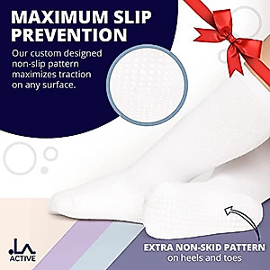 LA ACTIVE Girls Knee High Socks Cozy Warm Cotton Uniform Athletic Socks for Toddlers Dress Socks