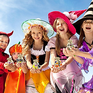 WorldBazaar Halloween Burlap Candy Bags 24PCS Halloween Burlap Treat Bags 4“ X 6” Halloween Linen Goodie Bags Wrapping Decorative Bags for Halloween Party Favors