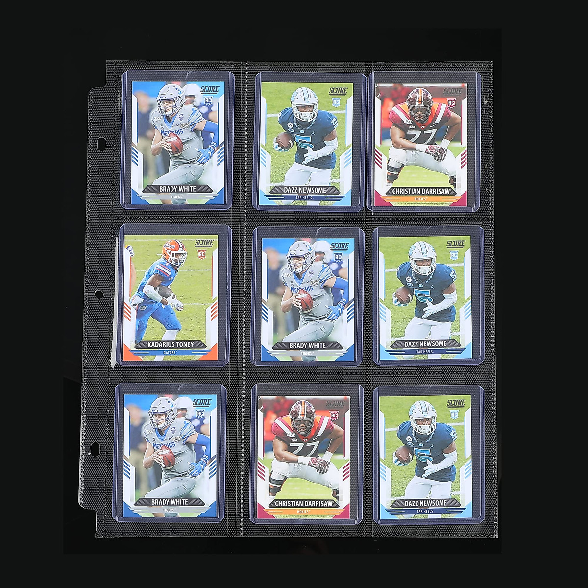 Baseball Card Binder with Sleeves - 720 Card Protectors Holder Book for Baseball Cards, 40 Pcs 9-Pocket Pages, Card Collector Album with Zipper Storage Display Case