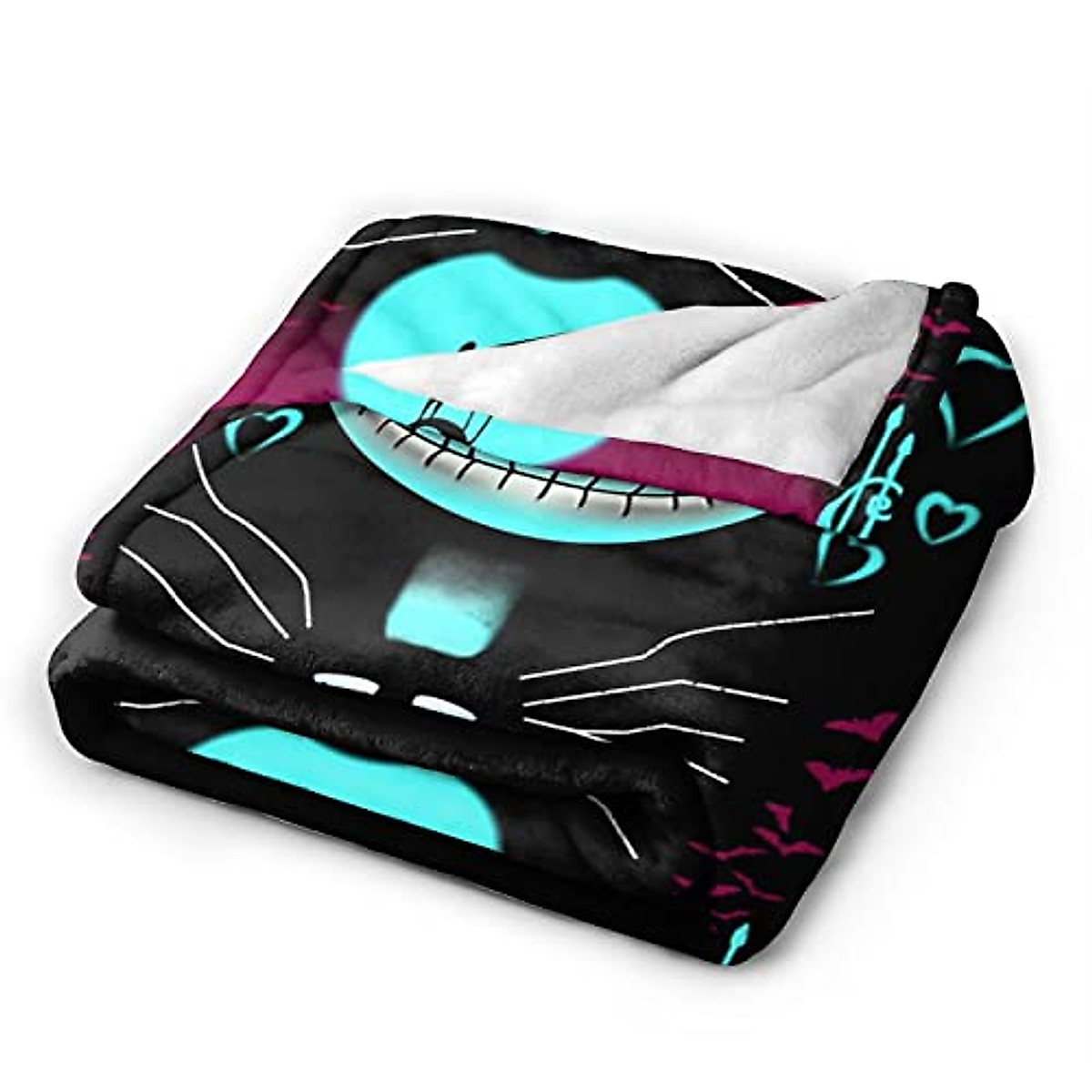 Super Soft Christmas Jack Blanket, Novelty Flannel Fleece, All-Season Lightweight Living, Bedroom Warm Blanket for Adults and Children 1-50"x40"