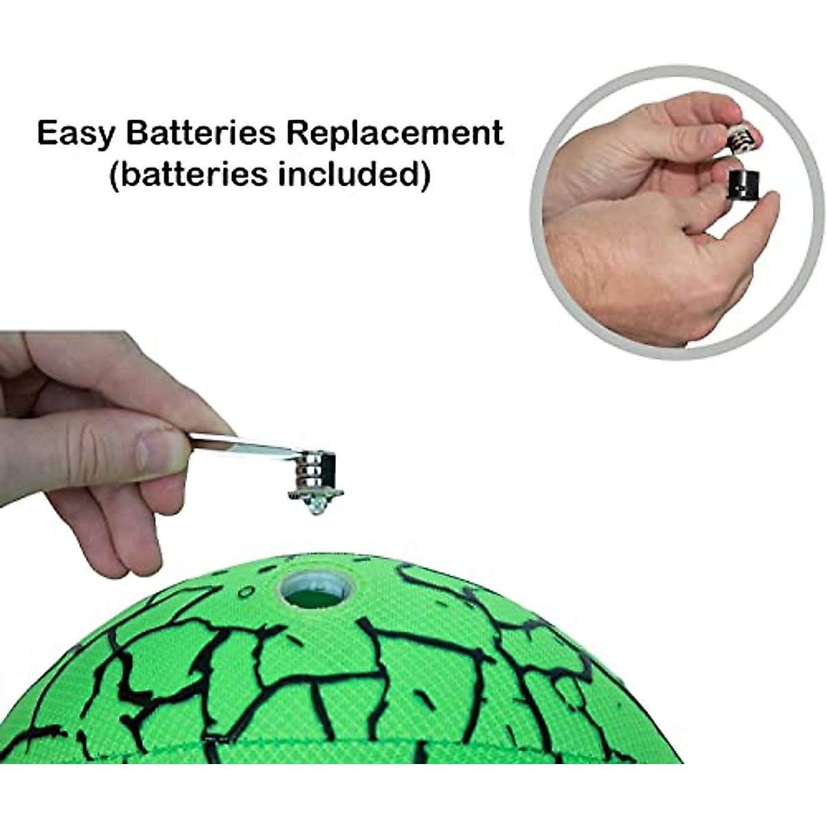 Wave Runner Glow in The Dark LED Light Junior Football, Waterproof Double Laced Football for Night Sports and Games Waterproof Ball for Pool, Beach and Backyad