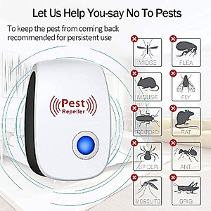 Orginal 2024 Ultrasonic Pest Repeller Indoor with 6 Pack – Human and Pet Safe–Pest Control for Home–Supermarket–Warehouse–Hotel–Restaurant