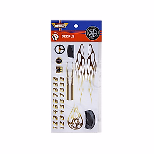 BSA Pinewood Derby Car Peel N' Stick Decal Sticker - Gold Flames Boy Scouts of America