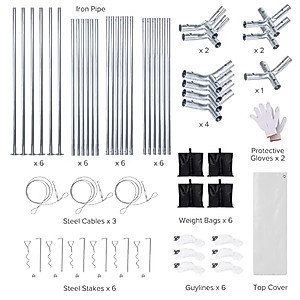 Outdoor Adjustable 10x20 ft Heavy Duty Carport, Grey