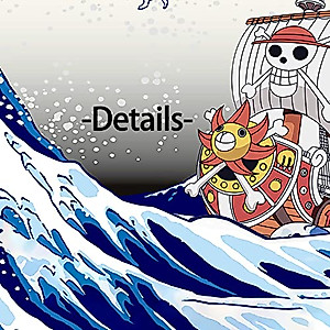 PINKNORDIC Anime Poster Wano Country Oda's Art Ukiyo-e Canvas Painting Luffy Zoro Nami Wall Art for Living Room Decor Boy Gift,12x16inch