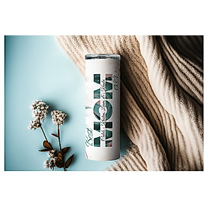 20oz Skinny Tumbler Best Mom Ever Personalized - Stainless Steel Double Wall Insulated Cup With Lid And Straw (Green)