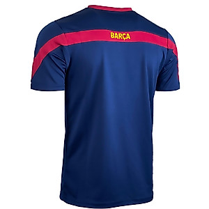 Icon Sports Youth Barcelona Training Jersey, Licensed Barcelona Soccer Shirt for Boys (XXX-Small (Youth Medium 7-9 Years)) Blue