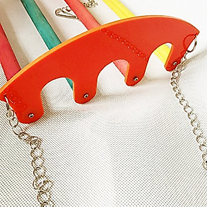 Hypeety Bird Cage Parrot Toys Wood Perch Climbing Ladder Toy Parrot Swings Wood Bridge Ladders Perches Stand for Small Birds Parakeet Cockatiel (D: Swing Bridge)