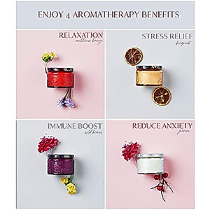 Aromatherapy Candle Gift Set for Women - 6-Piece Scented Candles, Ideal for Mom, Sister, Daughter, Perfect for Birthdays, Mother's Day, and Special Occasions - Relaxing and Delightful Fragrances