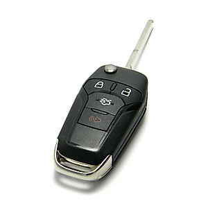 OEM 4-Button Keyless Entry Remote Flip Key Fob Compatible with 2013-2016 Ford Fusion (FCC ID: N5F-A08TAA / P/N: 164-R7986)