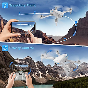 Drone with 1080P UHD Camera for Adults Beginners, Ficinto FPV RC Quadcopter with 3D Flip, Gravity Sensor, Gesture Control, Altitude Hold, One Key Start, Headless Mode, Auto Hover, 2 Batteries(30Mins)