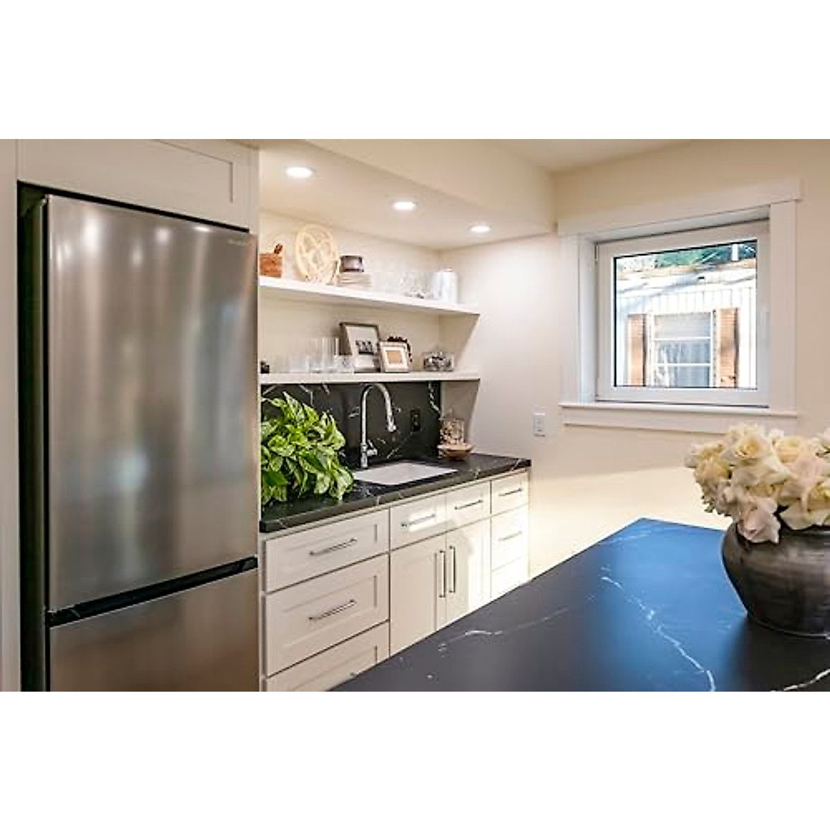 SHARP SJB1255GS Refrigerator with Bottom-Freezer, Counter-Depth, 24 Inch, 11.5 Cubic Foot, Stainless Steel