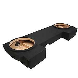 American Sound Connection GM2X10-AV-ECL-US Compatible with Chevy Silverado 2500HD Crew Cab Truck 2001-2007 Dual 10" Subwoofer Enclosure Sub Box and 43C104 10" Subwoofer Single 4 Ohm 150W