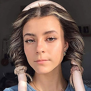 Gosuoa Women Heatless Curling Rod Rollers,No Heat Silk Curls Headband with Soft Foam, Curling Ribbon and Flexi Rods for Natural Long Medium Hair Diy Hair Styling Tools, Pink, 4 Piece Set