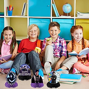 Wednesday TV Show Party Decorations, 8pcs Wednesday TV Show Honeycomb Centerpieces, Wednesday TV Show Table Decorations,3D Double Side Centerpiece for Birthday Party