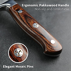 IGNITED CUTLERY Professional 8 Inch Chef Knife, 1.4116 German High Carbon Steel Kitchen Chef Knife, Chefs Knife With Pakkawood Handle, Dual Blade Sharp Kitchen Knife With Gift Box