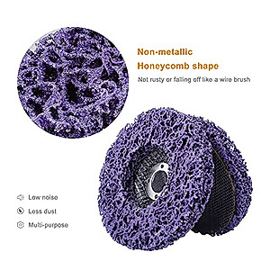 Mornajina 10 Packs 4-1/2" x 7/8" Strip Discs Stripping Wheel for Angle Grinders, Paint Removal Disc, Rust Stripping Wheel, Remove Scaling and Oxidation(Purple)