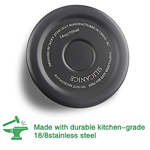 SILICANICE 24 oz stainless steel glass with handle double-wall insulation, easy to hold and clean, suitable for coffee, beverages, cola, protein powder, beer Navy