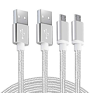 Android Micro USB Charger Cable 10ft 2 Pack Fast Charging Cord for Phones Samsung Galaxy S5/S6/S7 Edge,J3/J7 Prime Crown,Note 4/5, LG Stylo 3/Aristo 4/G4/K40/K30,Moto E5/E6/G6 Play,PS4 Pro Controller