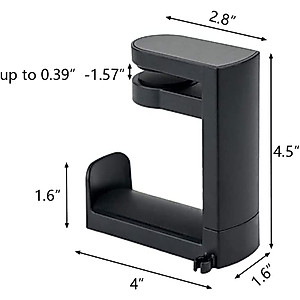 YTYKINOY Black 360 Degree Rotation Adjustable Headphone Stand Headset Hanger PC Gaming Headset Headphone Hook Holder Hanger Mount