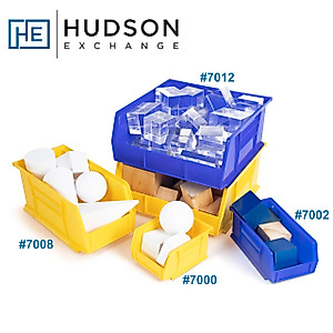 Hudson Exchange 11" x 5-1/2" x 5" Plastic Stackable Storage Bin and Hanging Container (Blue)