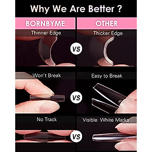 ToeNail Tips, BORNBYME 120 PCS 12 Size Manicure Fake Toe Nails French False Nails for Acrylic Nail Tips Full Cover Foot Tips