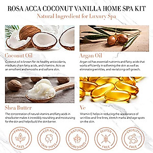 Rosa Acca Bath and Body Gift Spa Gift Set 20 Pcs Set Vanilla Coconut Zebra Spa Kit, Spa Bath Set for Women Gift with Body Lotion,Slipper,Pumic Stone,Soap & More for Christmas Holiday Thanksgiving Day