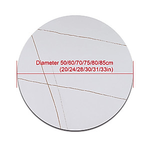 Slate Dining Table Turntable, Household Rotatable Round Table Turntable, Restaurant Marble Base Turntable, Multi-functional Lazy Susan (Color : White, Size : 70cm/28in)