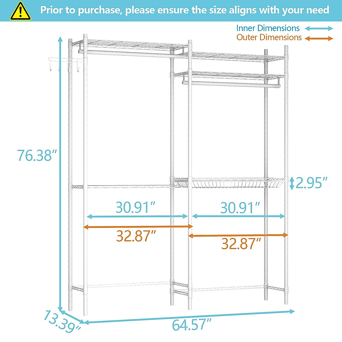Loomie Over The Washer and Dryer Storage Shelf, Laundry Room Organization Shelves, 5 Tiers Adjustable Height Shelving,Space Saving Drying Organizers Rack with Wire Basket,Haning Hook & 2 Rods,White
