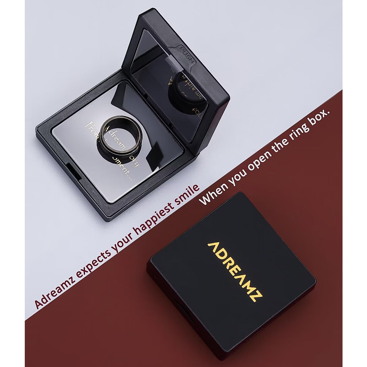 Adreamz 8mm Computer Circuit Board Pattern Ring - Spinner Fidget Ring for Men, Anxiety Relieving Fidget Black Stainless Steel Ring For Men Programmer Wedding Ring 11