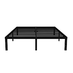 COMASACH 16 Inch Bed Frames Queen Size 3500 lbs Heavy Duty Platform with Sturdy Metal Slats, No Box Spring Needed, Easy Assembly, Under Bed Storage, Noise-Free, Non-Slip