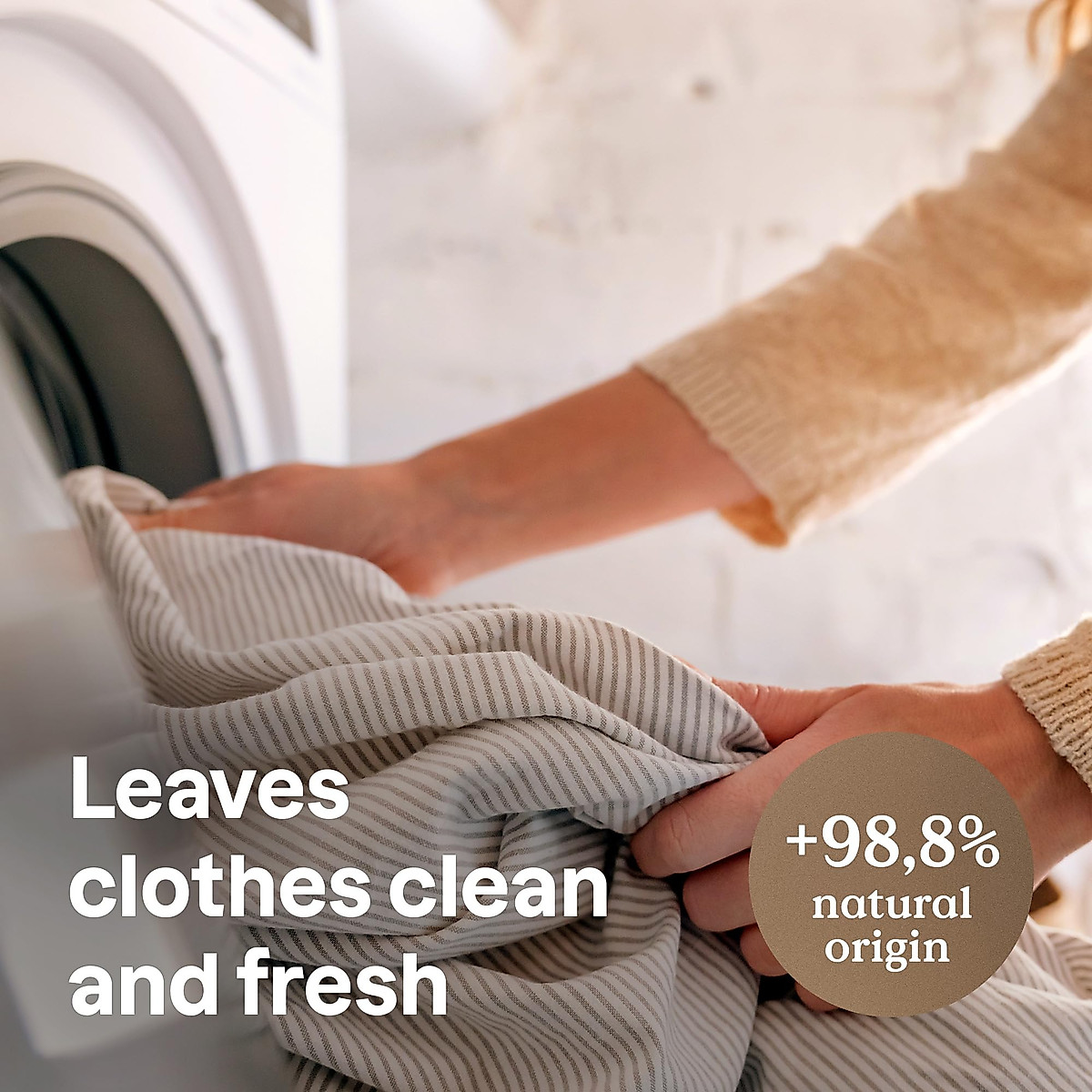 ATTITUDE Laundry Detergent with Essential Oils, EWG Verified, Vegan, Plant and Mineral-Based Ingredients, HE, Refillable Aluminum Bottle, 40 Loads, Geranium and Lemongrass, 33.8 Fl Oz