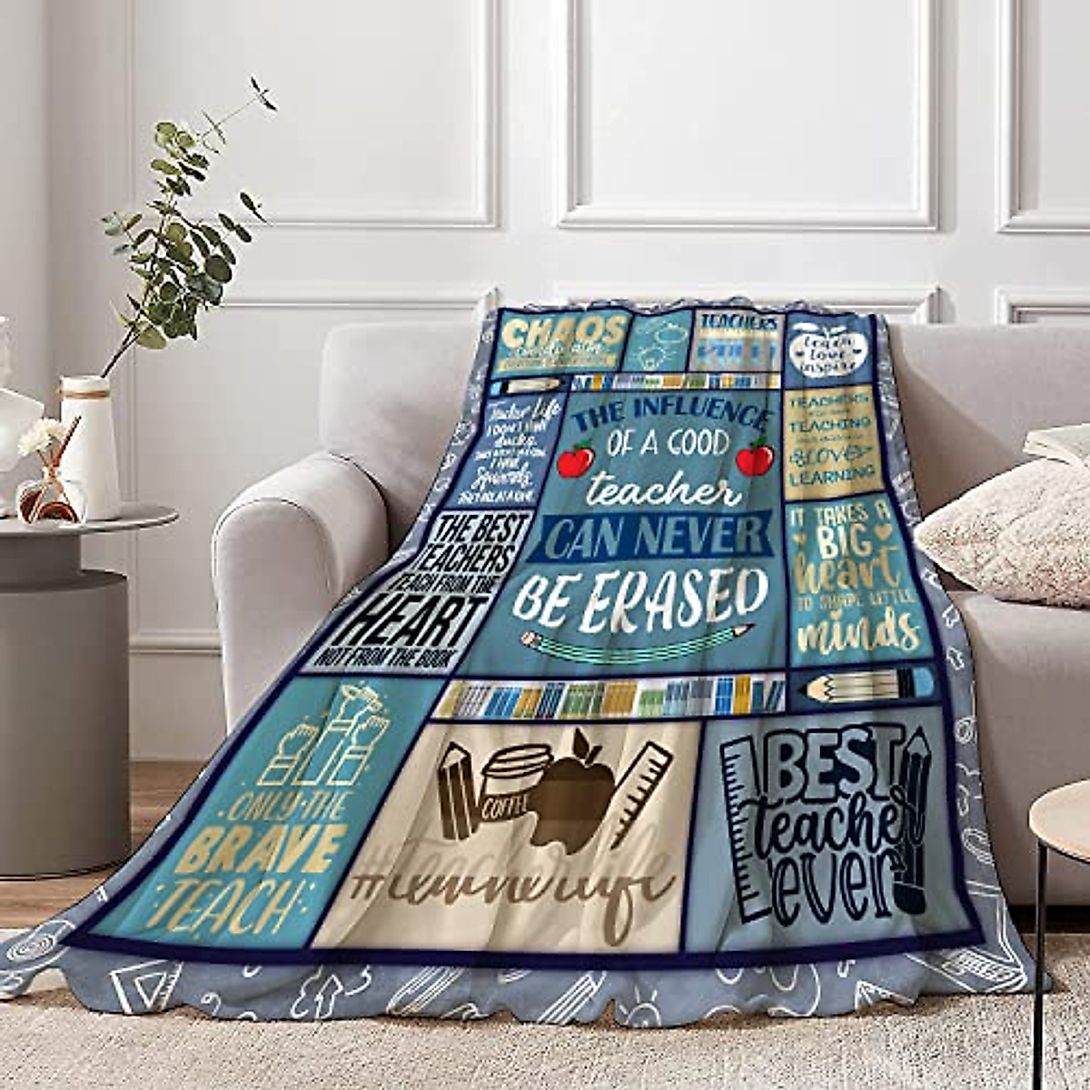 Omokil Teacher Gifts, Teacher Appreciation Gifts, Teacher Gifts for Women, Best Teacher Gifts, Teacher's Day Gifts, Teacher Retirement Gifts for Women, Men, Personalized Teacher Gifts Blanket 60"X50"