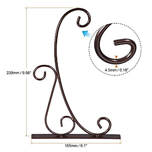Tool parts 4pcs Iron Wall Hooks Bracket 230mmx155mmx16mm for Hanging Lanterns Bronze