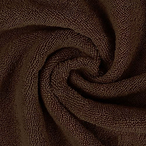 Utopia Towels 6 Piece Luxury Hand Towels Set, (16 x 28 inches) 100% Ring Spun Cotton, Lightweight and Highly Absorbent 600GSM Towels for Bathroom, Travel, Camp, Hotel, and Spa (Dark Brown)