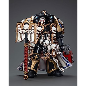 Pipigirl JoyToy Warhammer 40K Space Marine Genuine License 1/18 Soldier, Ultramarines Terminator Chaplain, 4.76 inch Models Space Marines Action Figures Kits (Brother Vanius)