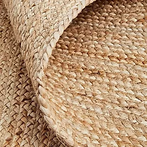 Handmade Natural Jute Braided Area Rug for Living Room Floor Decoration Rugs 4x6 Ft Brown