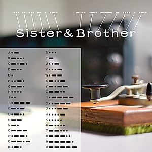 Ldurian Morse Code Bracelets for Sister & Brother - Adjustable String Beads Matching Bracelets Jewelry Secret Message Gifts